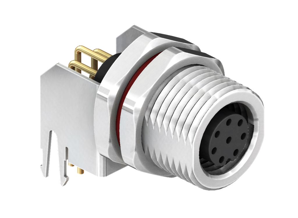 M8 Series A,B Code/ Panel Mount/ PCB Type/ R/A/ Front Fastened ...