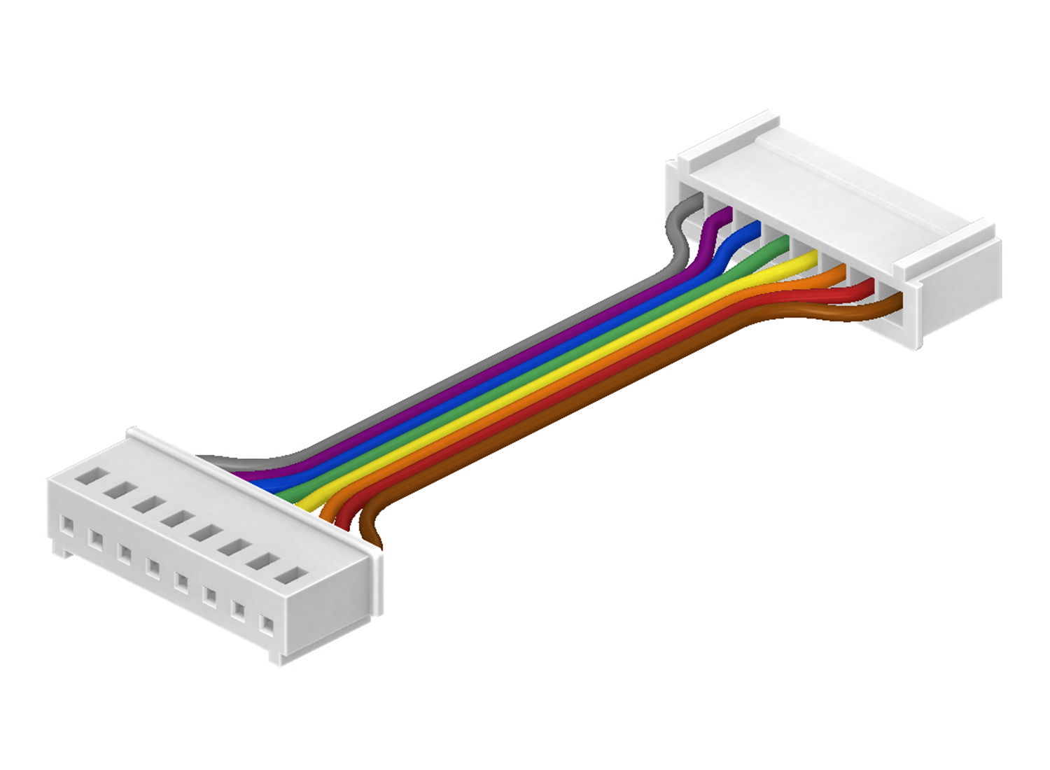 2.50mm Housing Single Row Connector Multi-Color Flat Cable Assembly FCA ...