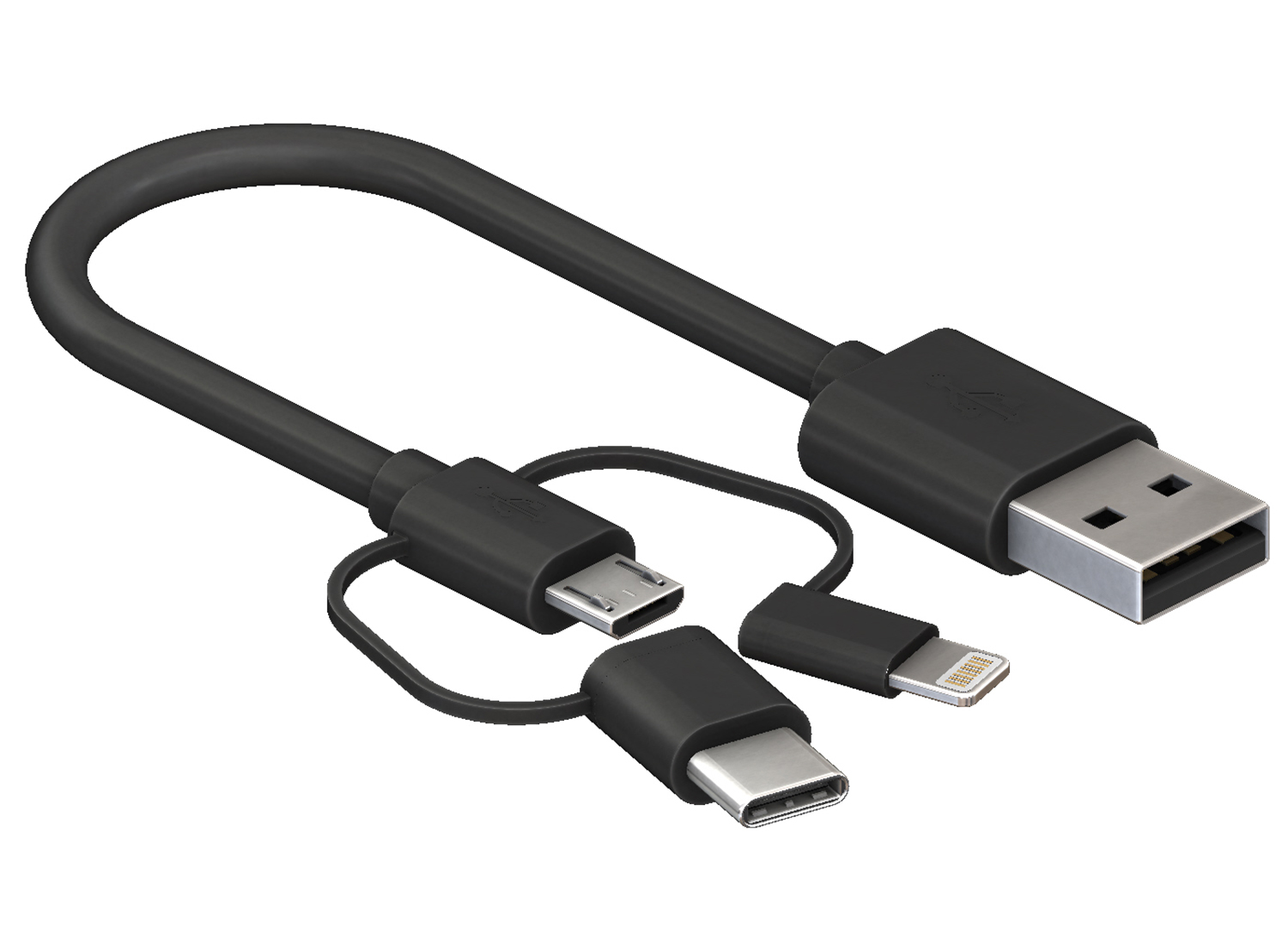 USB A Male Micro USB B Male Cable with Changeable Connectors USBC-002