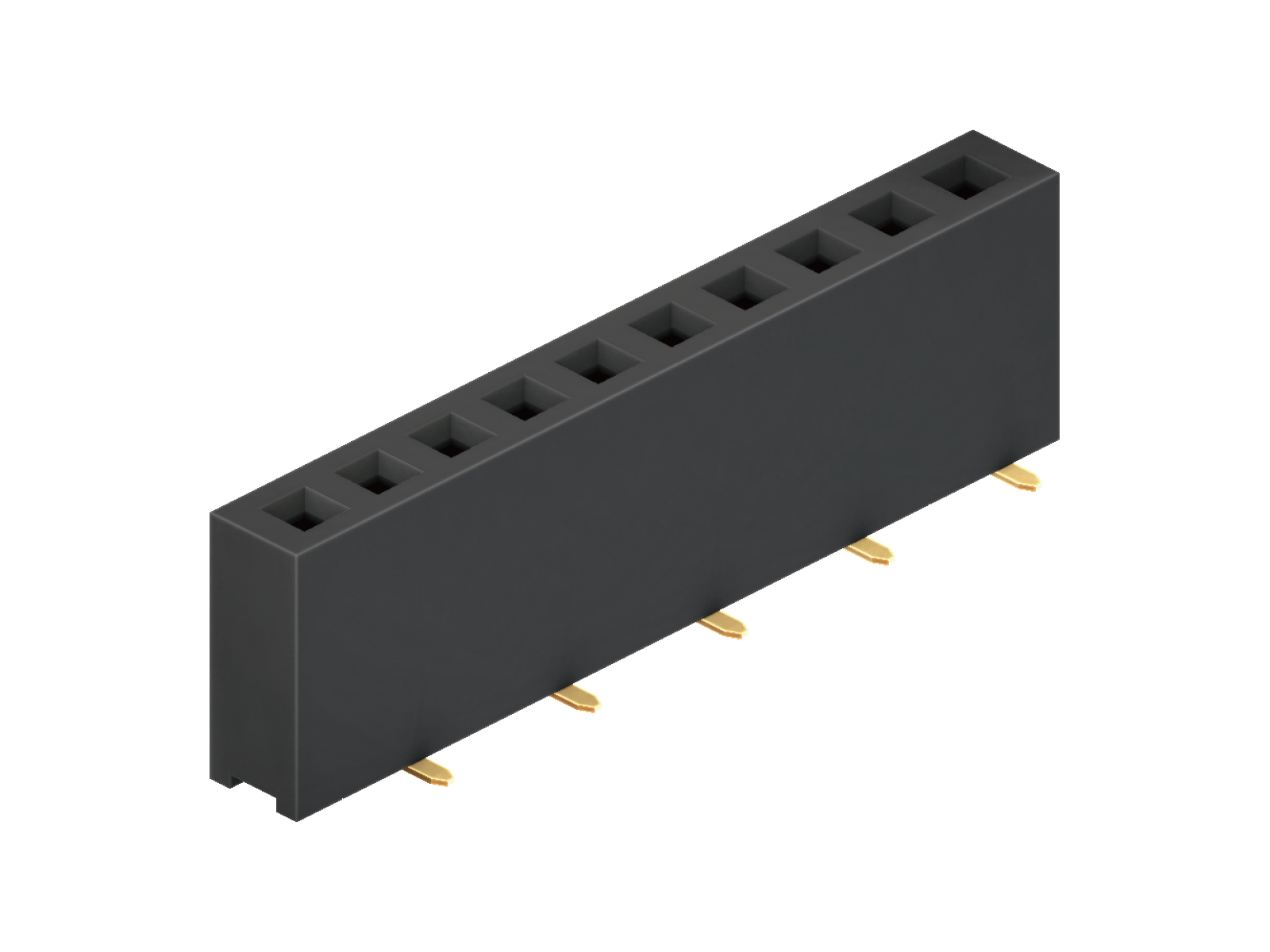 2.54mm PCB Socket Single Row SMD B1(2) Type with cap (H=7.5) 2212SM-XXG ...