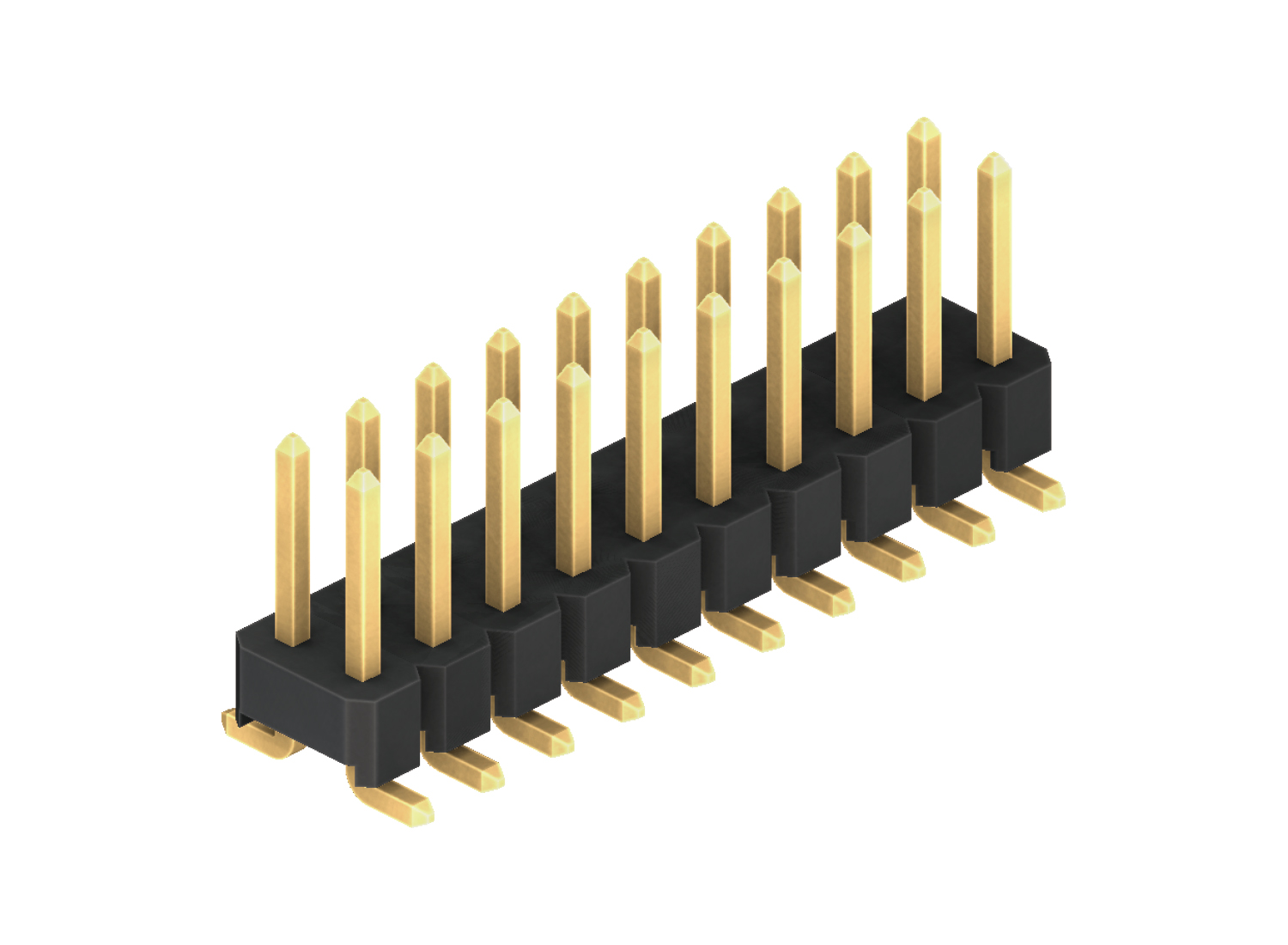 2.54mm Pin Header Double Rows SMD Type 2213SM-XXG-XXXX