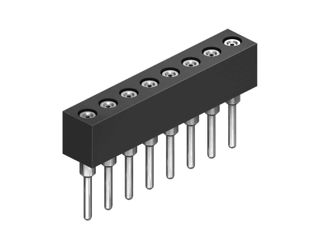 1.778mm PCB Socket Single Row Straight Dip Type 1778S-XX