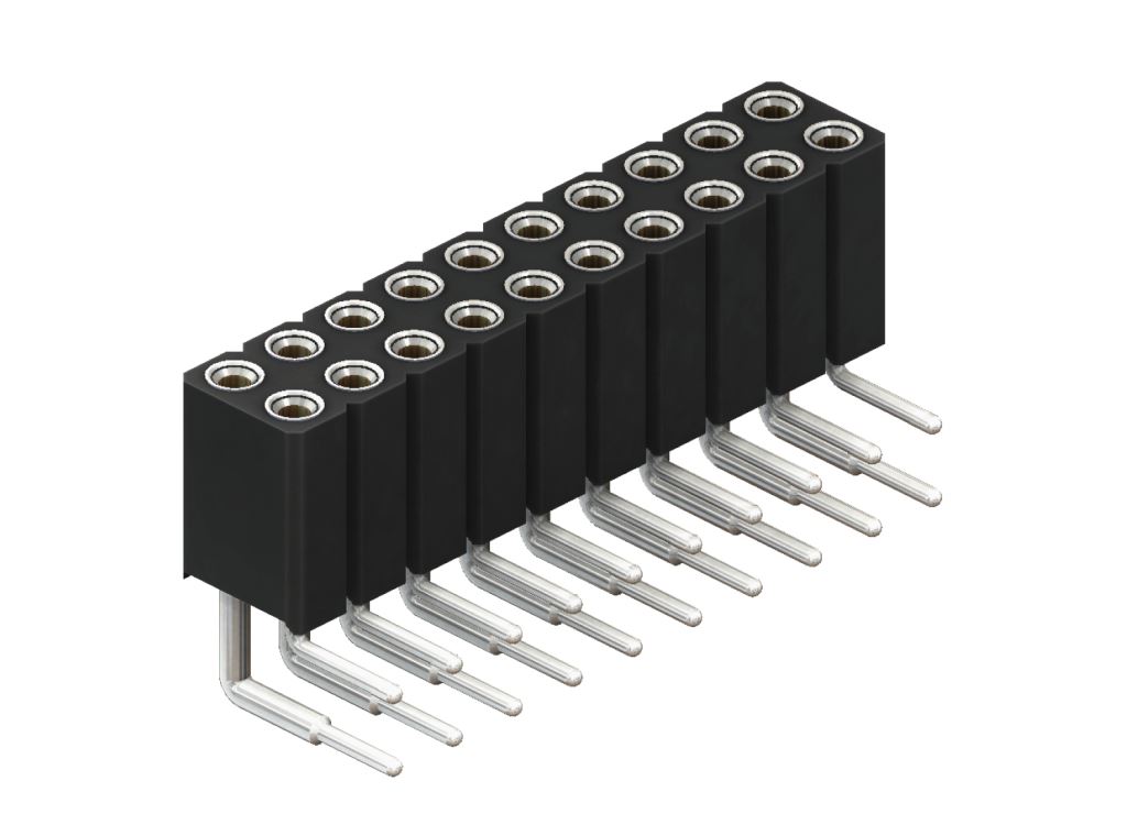 2.54mm PCB Socket Double Rows R/A Type 7803R-XX-70