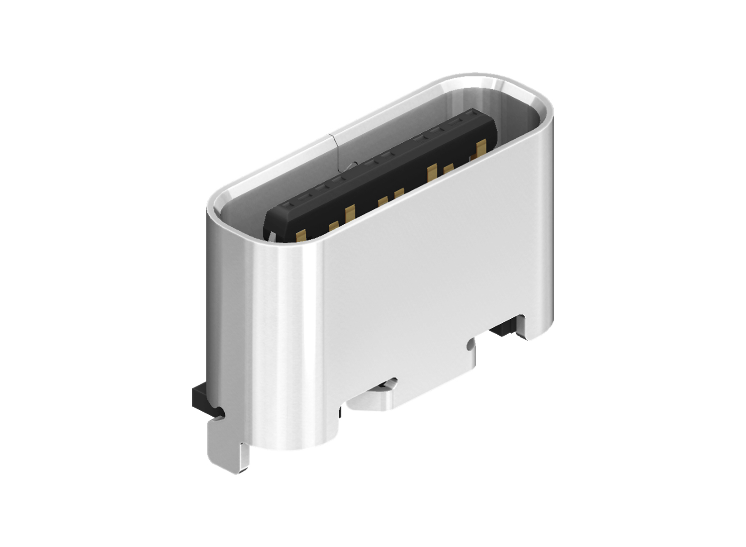 USB Type-C 08P Female Straight SMD H:5.1mm 5077CS-08-SMF-H51-BK-U34-CR